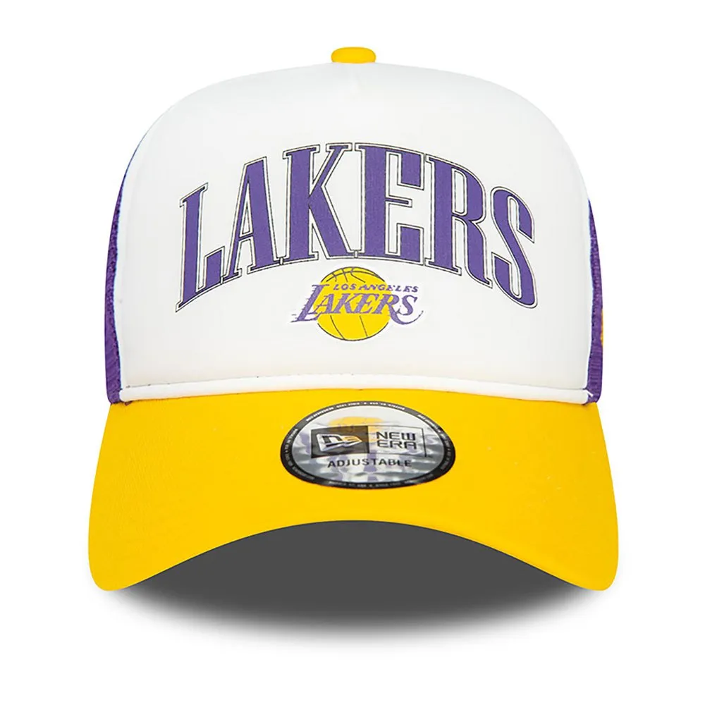 New era NBA Retro Los Angeles Lakers Trucker Cap Yellow| Dressinn