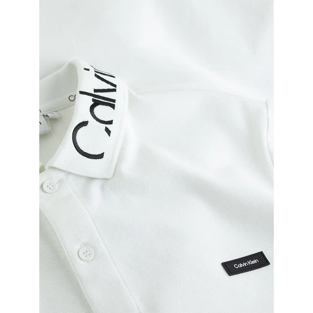 Calvin klein Stretch Embroid Logo short sleeve polo White| Dressinn