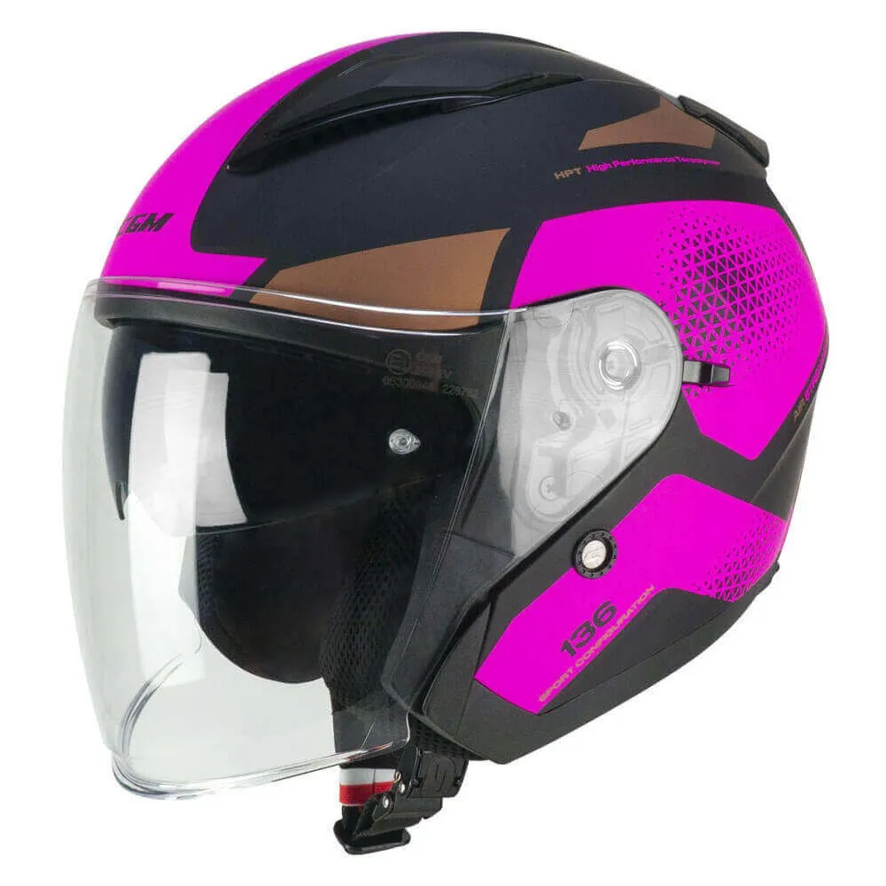 Cgm 136G DNA Galaxy Open Face Helmet Pink | Motardinn