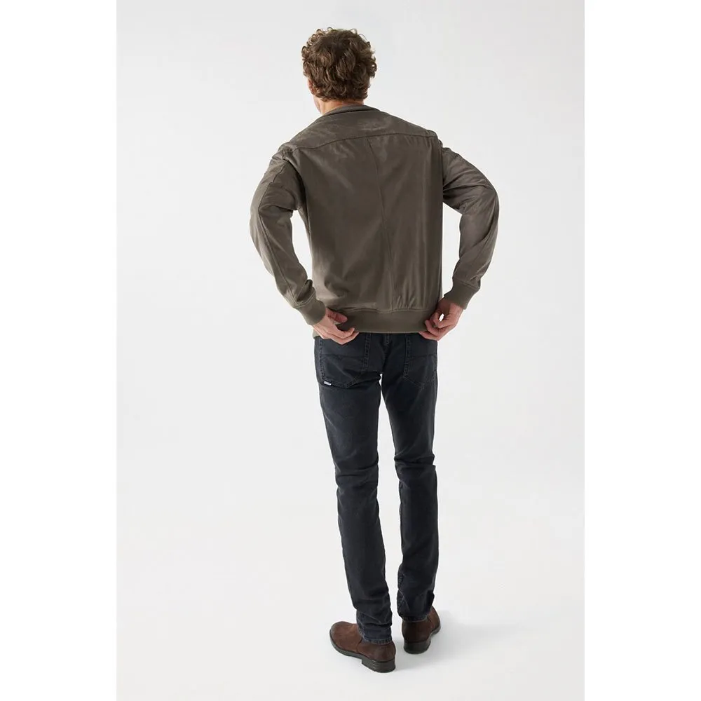 Salsa jeans Suede bomber jacket Grey | Dressinn