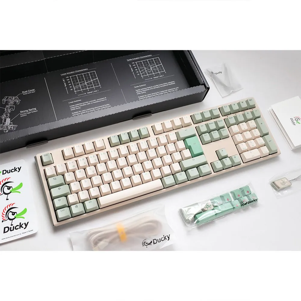 Ducky One 3 Matcha PBT PT MX Brown gaming keyboard Beige| Techinn
