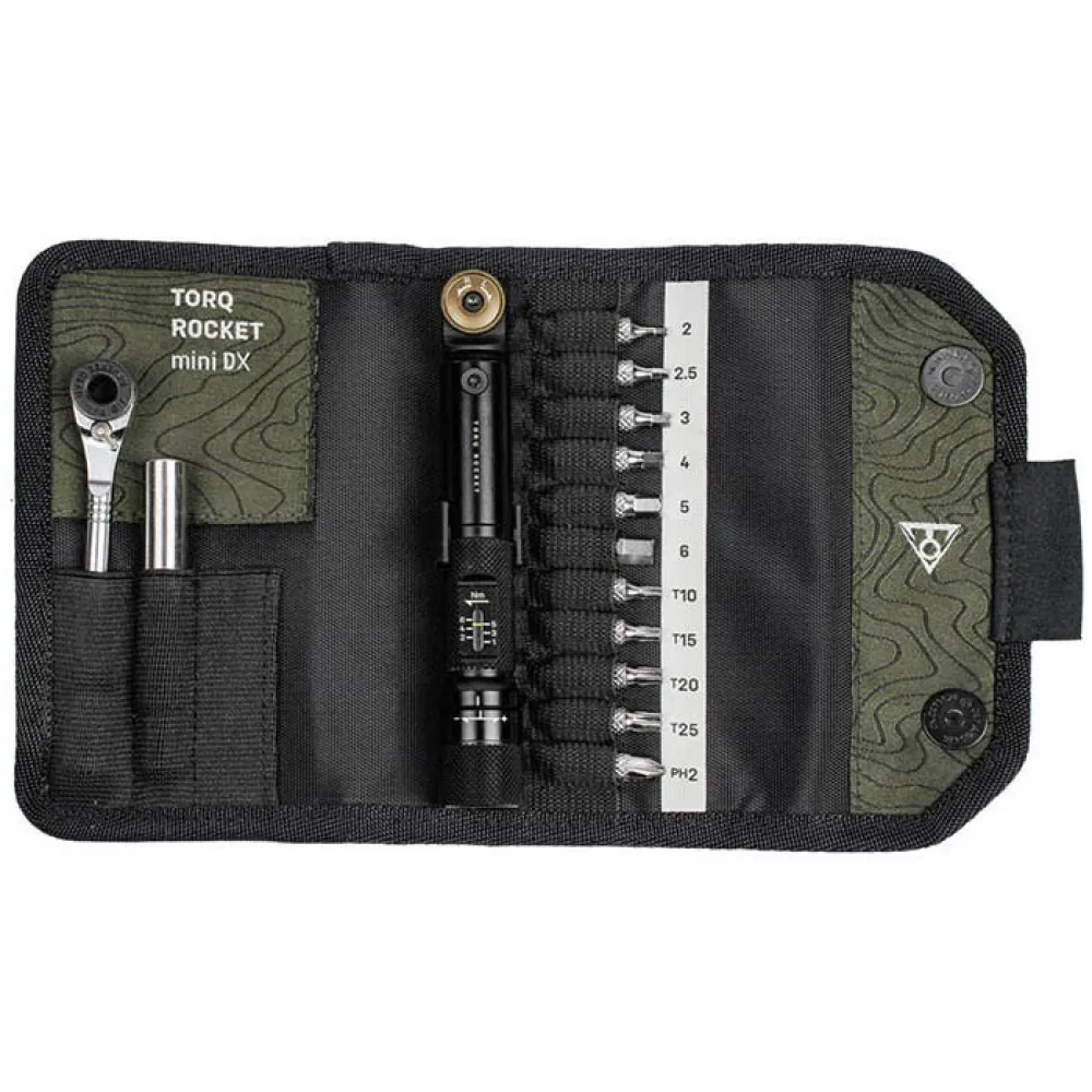 Topeak Rocket Mini DX Torque tool kit, Green | Bikeinn