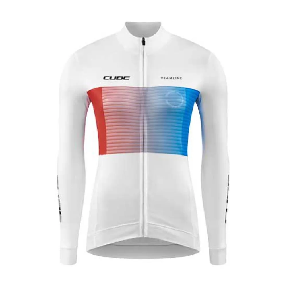 Cube Teamline long sleeve jersey, White | Bikeinn