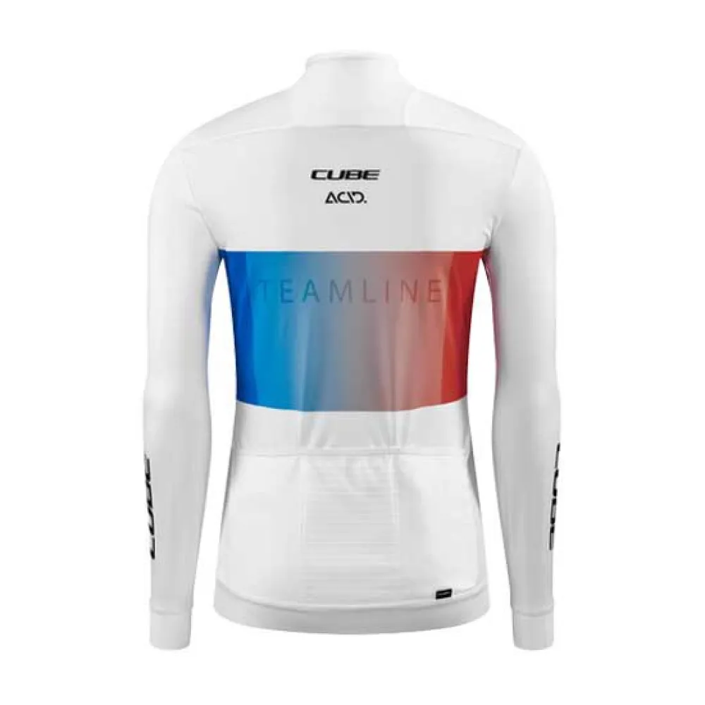 Cube Teamline long sleeve jersey, White | Bikeinn