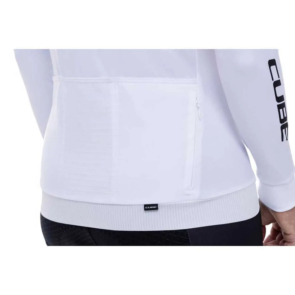 Cube Teamline long sleeve jersey, White | Bikeinn