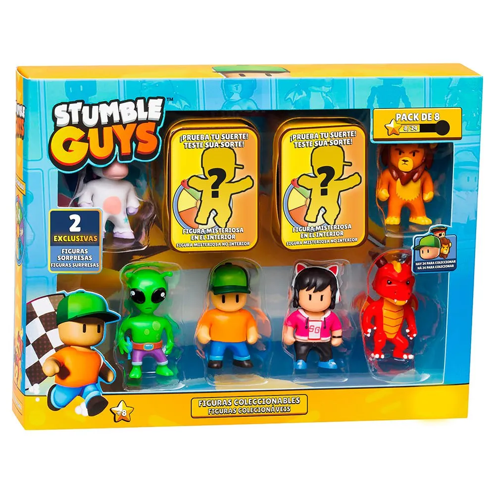 Stumble guys Pack de figurines 8 unités Clair | Kidinn