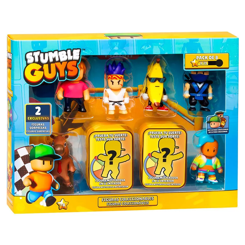 Stumble guys Pack Of Figure 8 units Clear | Kidinn