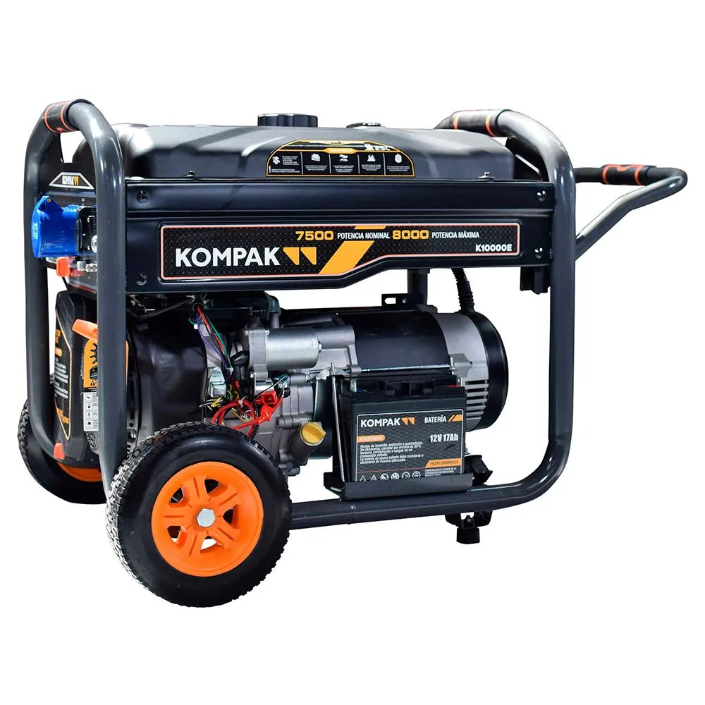 Kompak AVR K10000E 8000W Petrol Electric Generator Silver| Bricoinn