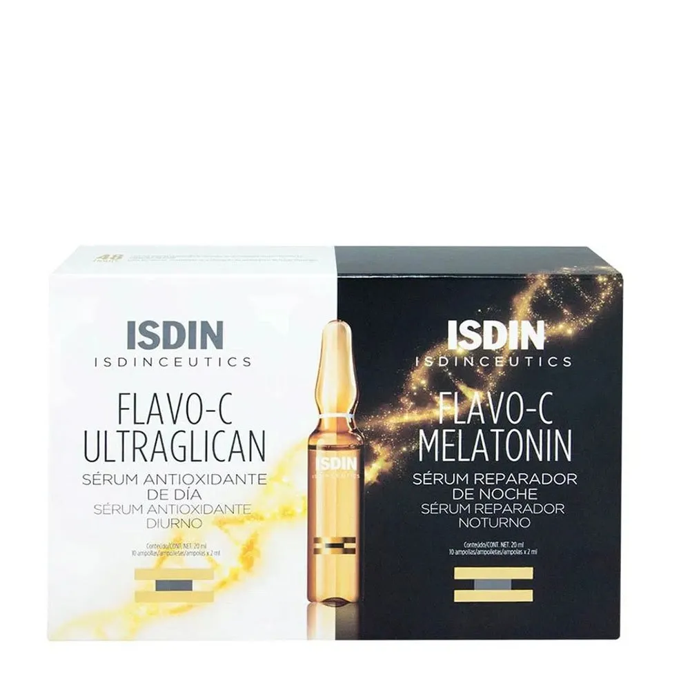 Isdin Ceutics Day&Night Antiox 20ml Facial Treatment 20 Units Golden ...