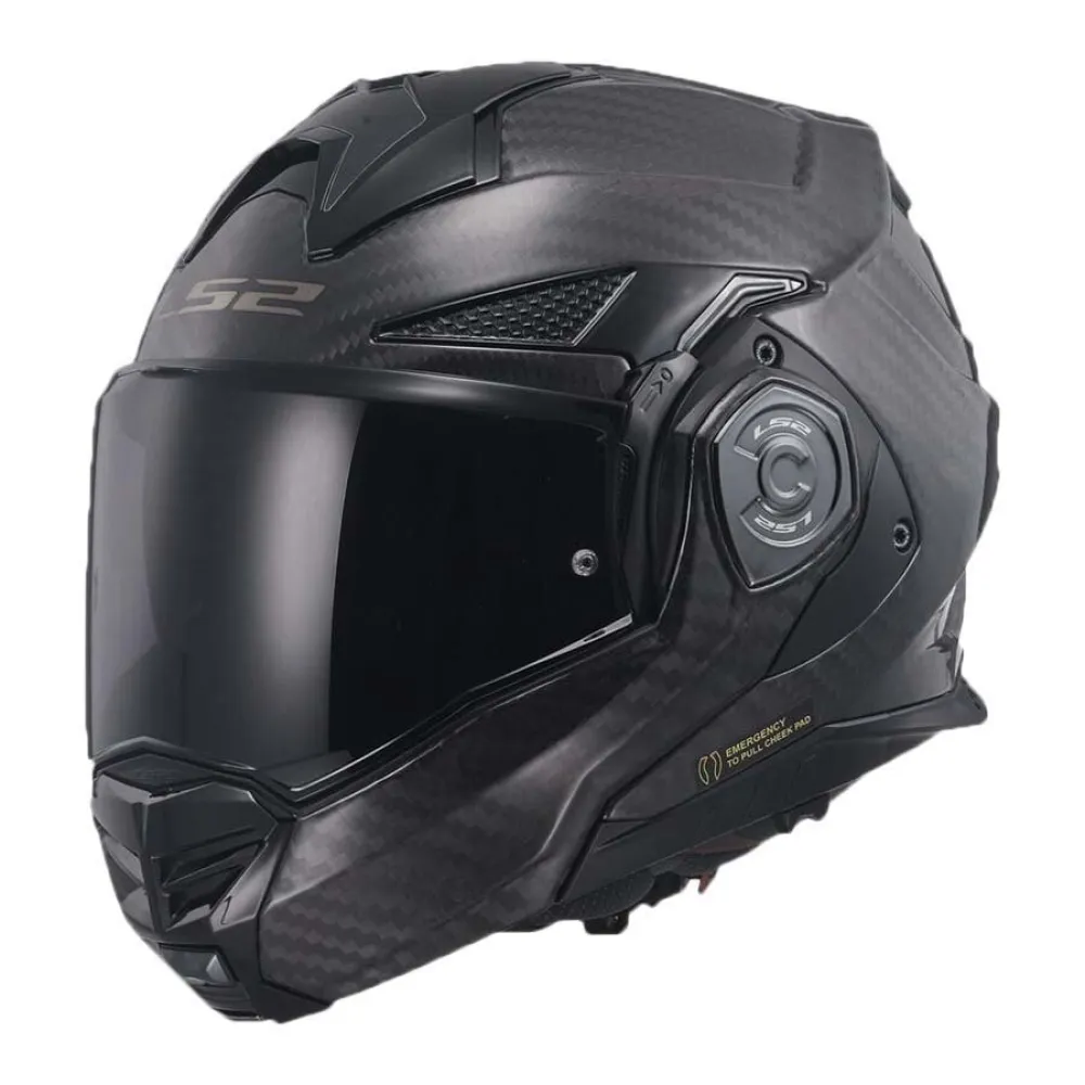 LS2 FF901 Advant X With Intercom 4X UCS modular helmet Black| Motardinn