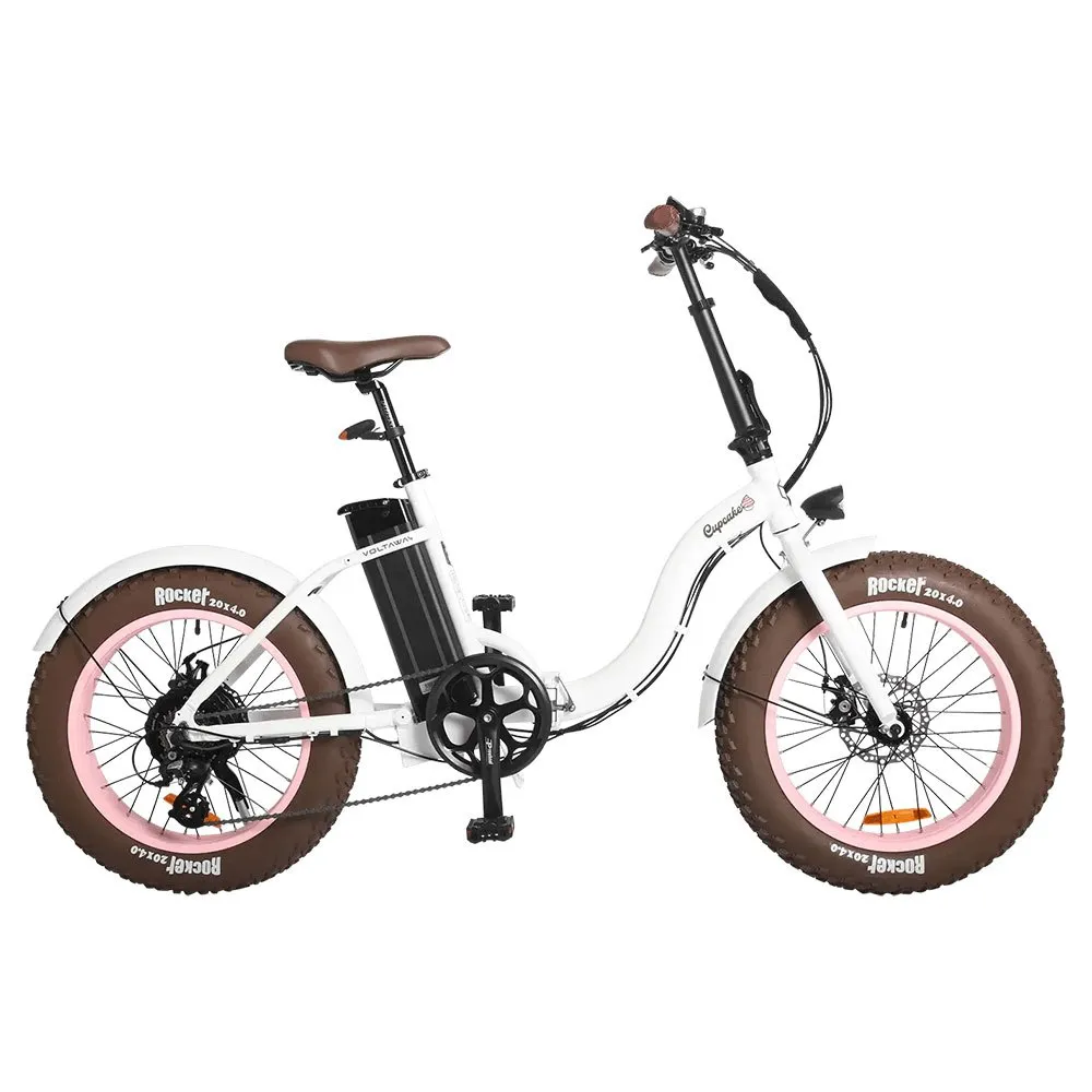 Volta Bicicleta eléctrica Cupcake Fat 17Ah, Blanco | Bikeinn