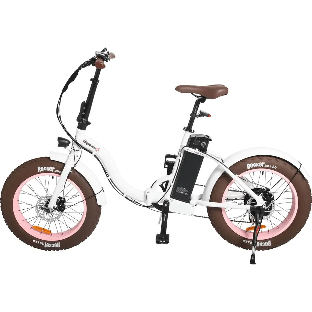 Volta Bicicleta eléctrica Cupcake Fat 17Ah, Blanco | Bikeinn