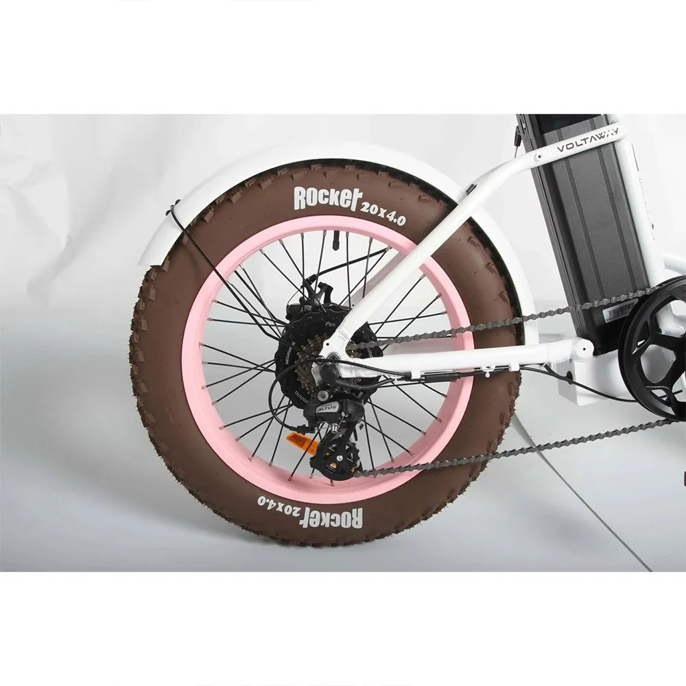 Volta Bicicleta eléctrica Cupcake Fat 17Ah, Blanco | Bikeinn