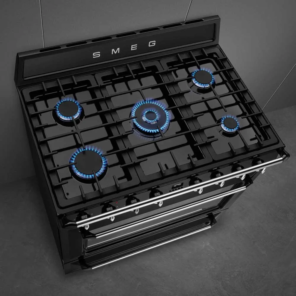 Smeg Victoria TR90BL2 90cm Natural Gas Kitchen With Oven 5 burners| Techinn