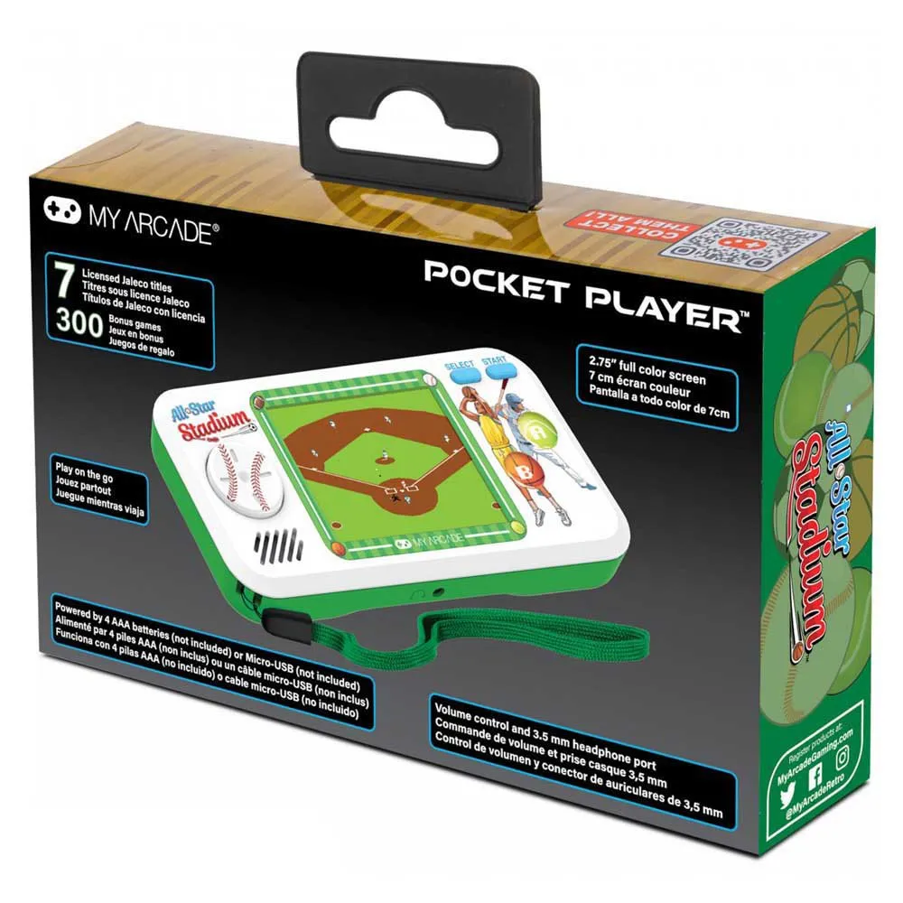 My arcade Pocket Player AllStar Stadium 308 Retro Console| Techinn