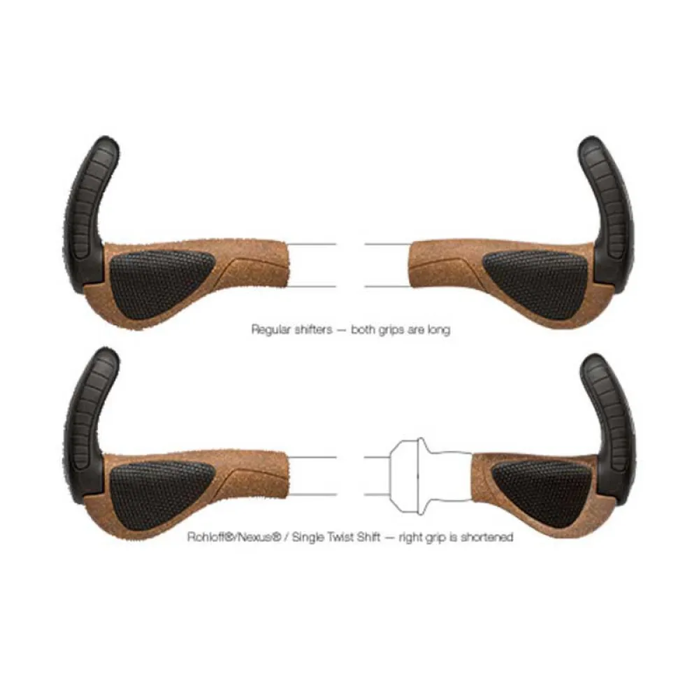 Ergon GP3 BioKork grips, Golden | Bikeinn