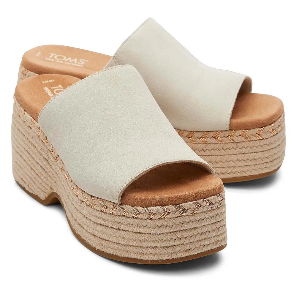 Toms Laila suede platform sandals Beige | Dressinn