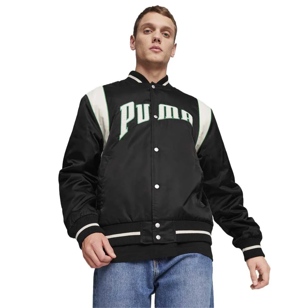 Puma Team Varsity bomber jacket Black | Dressinn