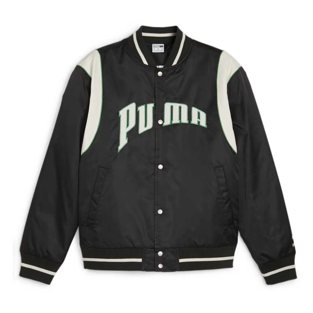 Puma Team Varsity bomber jacket Black | Dressinn