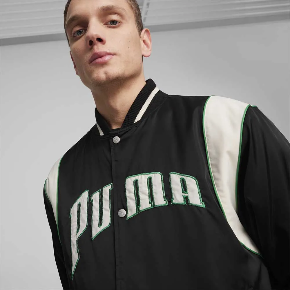 Puma Team Varsity bomber jacket Black | Dressinn