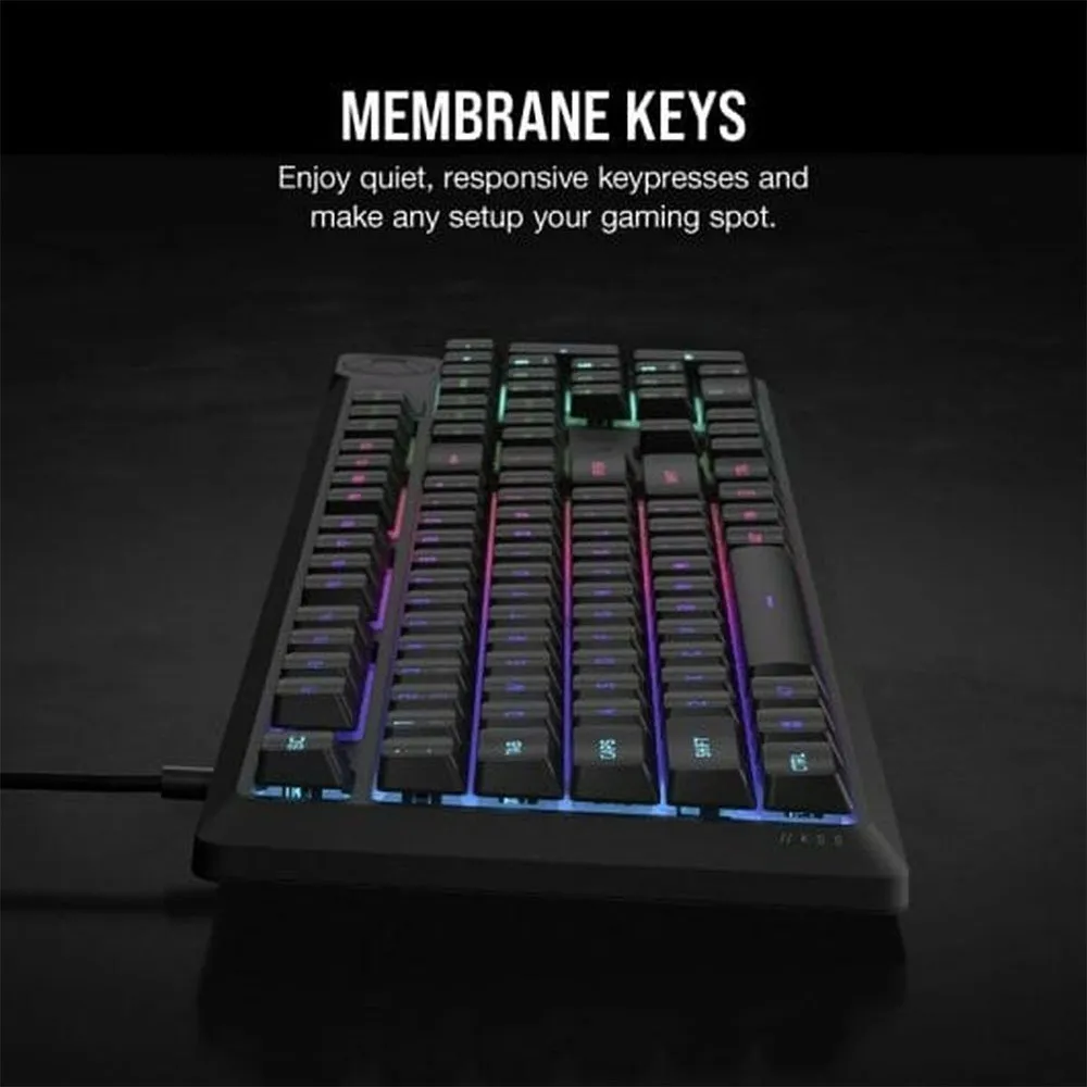 Corsair K55 RGB iCue gaming keyboard Black | Techinn