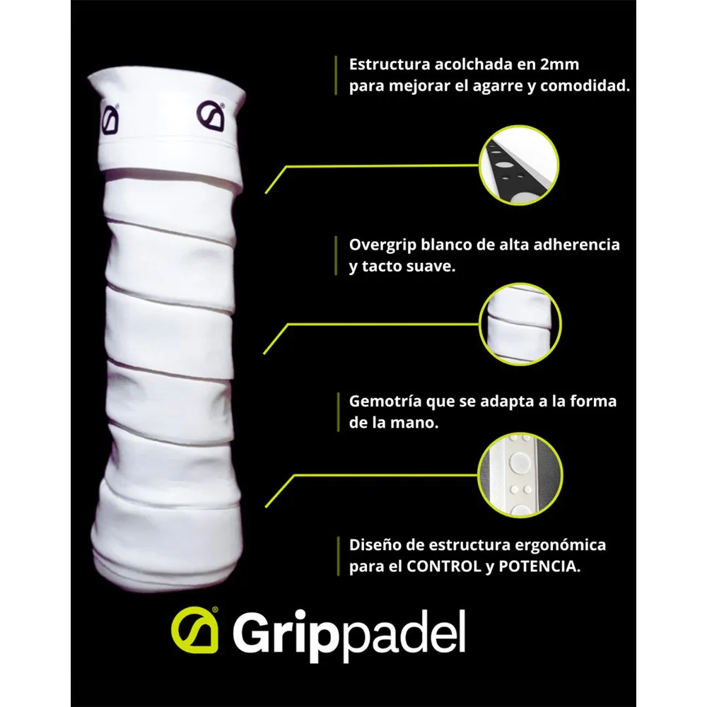 Grip padel Fusion Padel Overgrip 3 units White | Smashinn
