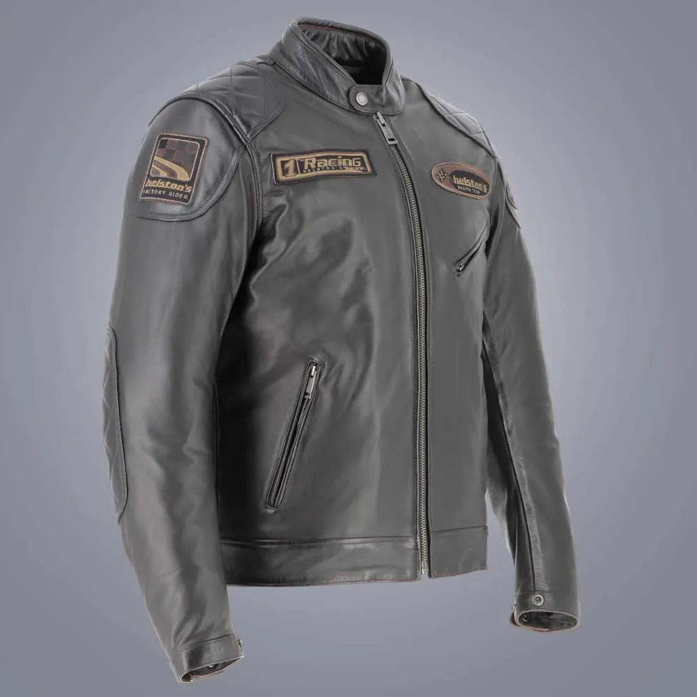 Helstons Trevor leather jacket Brown | Motardinn