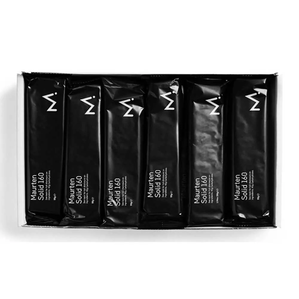 Maurten Solid 160 energy bars box 12 units, Black | Bikeinn