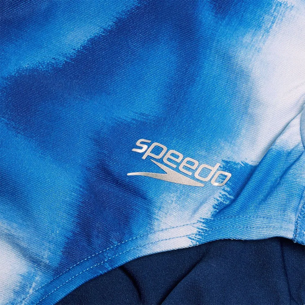 Speedo Allover Tie-Back swimsuit Blue | Swiminn