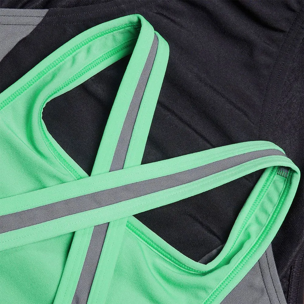 Speedo High Neck Splice Cross Back swimsuit Black | Swiminn