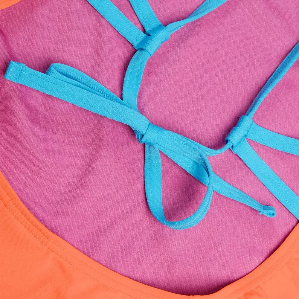 Speedo Solid Tie-Back swimsuit Orange | Swiminn