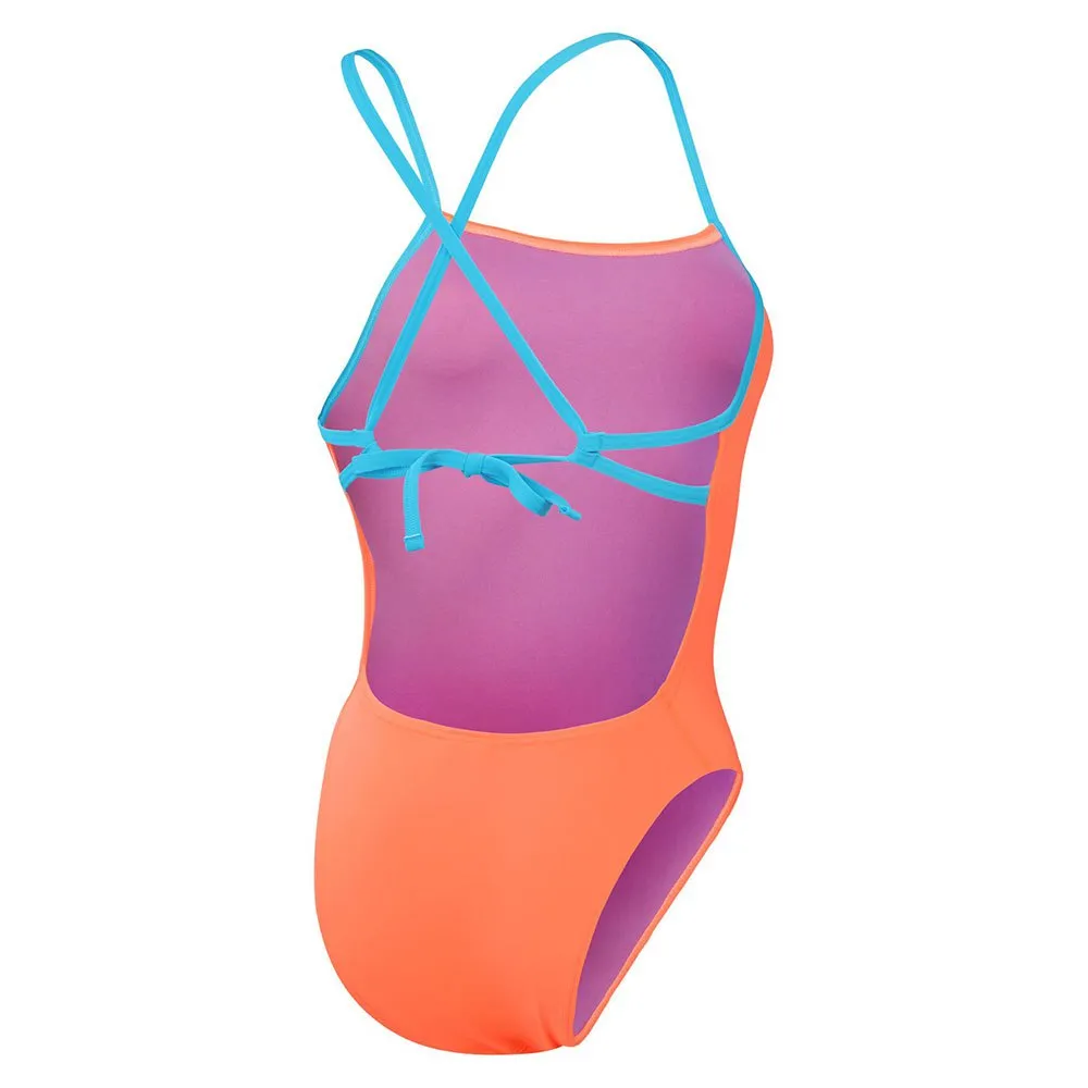 Speedo Solid Tie-Back swimsuit Orange | Swiminn