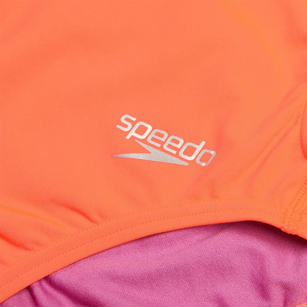 Speedo Solid Tie-Back swimsuit Orange | Swiminn