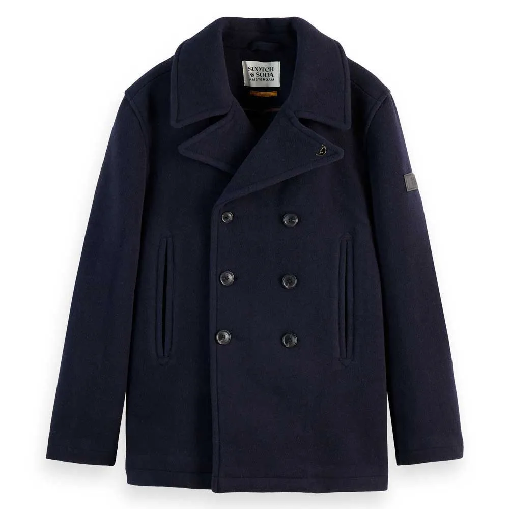 Scotch & soda Wool Blend Peacoat jacket Black | Dressinn