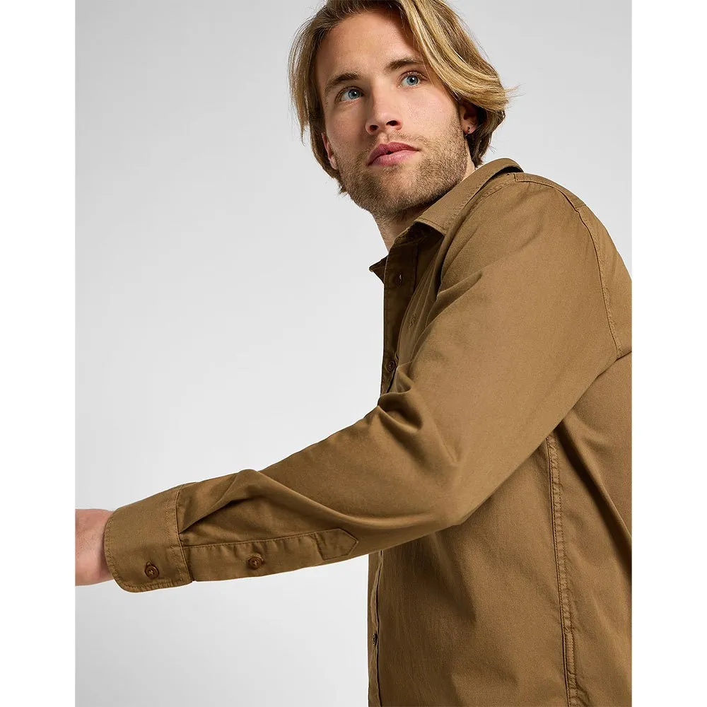 Lee Patch long sleeve shirt Brown | Dressinn