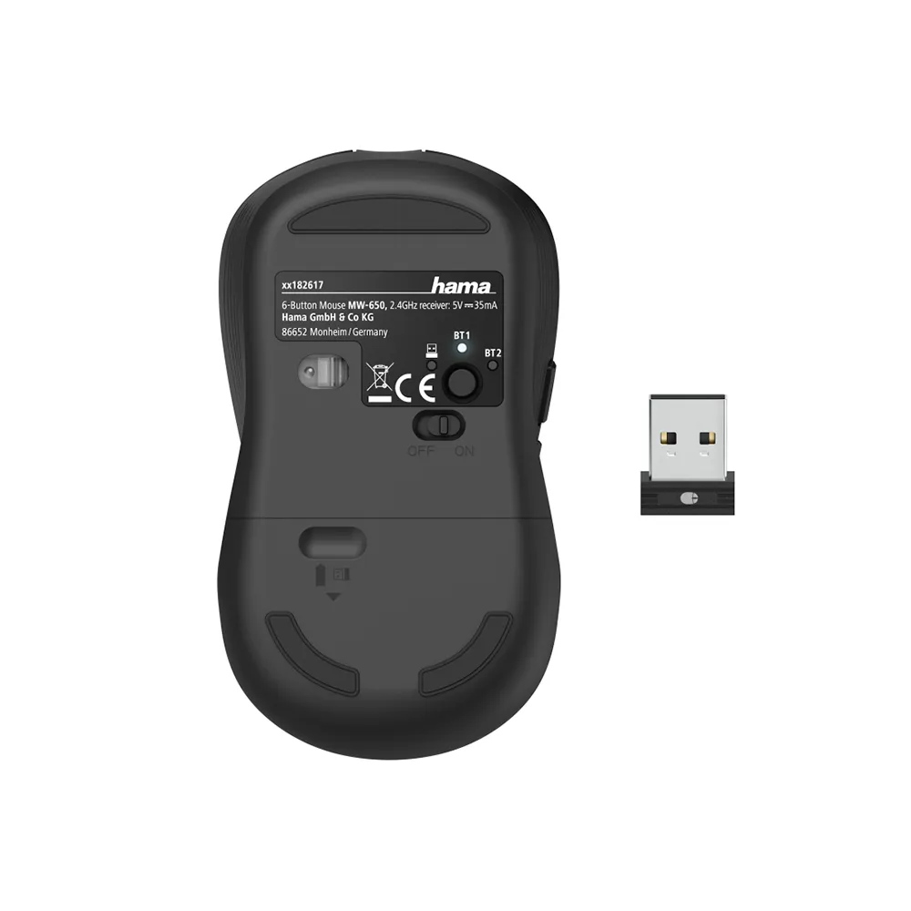 Hama MW-650 wireless mouse Black | Techinn