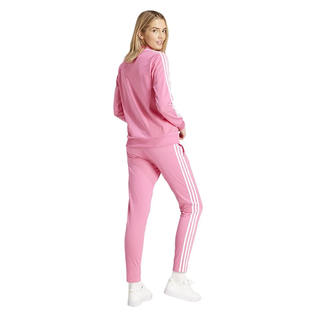 adidas Essentials 3 Stripes tracksuit Pink | Goalinn