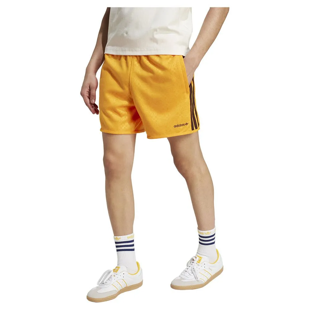 adidas Originals 80s Embossed 3 Stripes Sprinter shorts Yellow| Dressinn