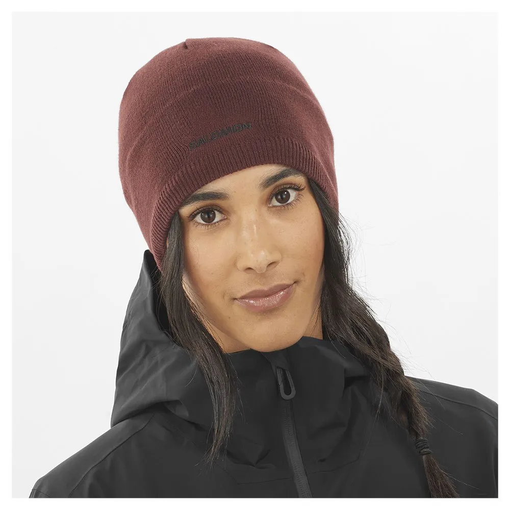 Salomon Logo beanie Brown | Trekkinn