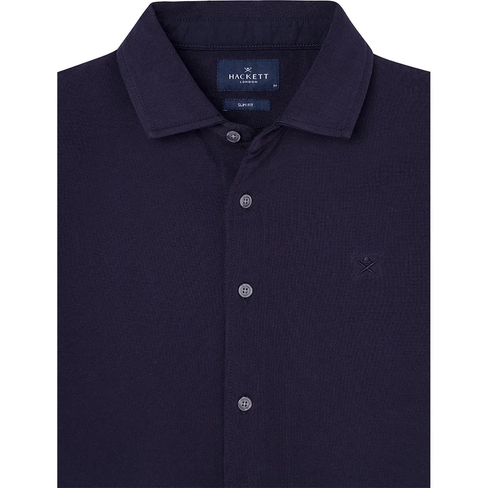 Hackett Logo long sleeve polo Blue | Dressinn