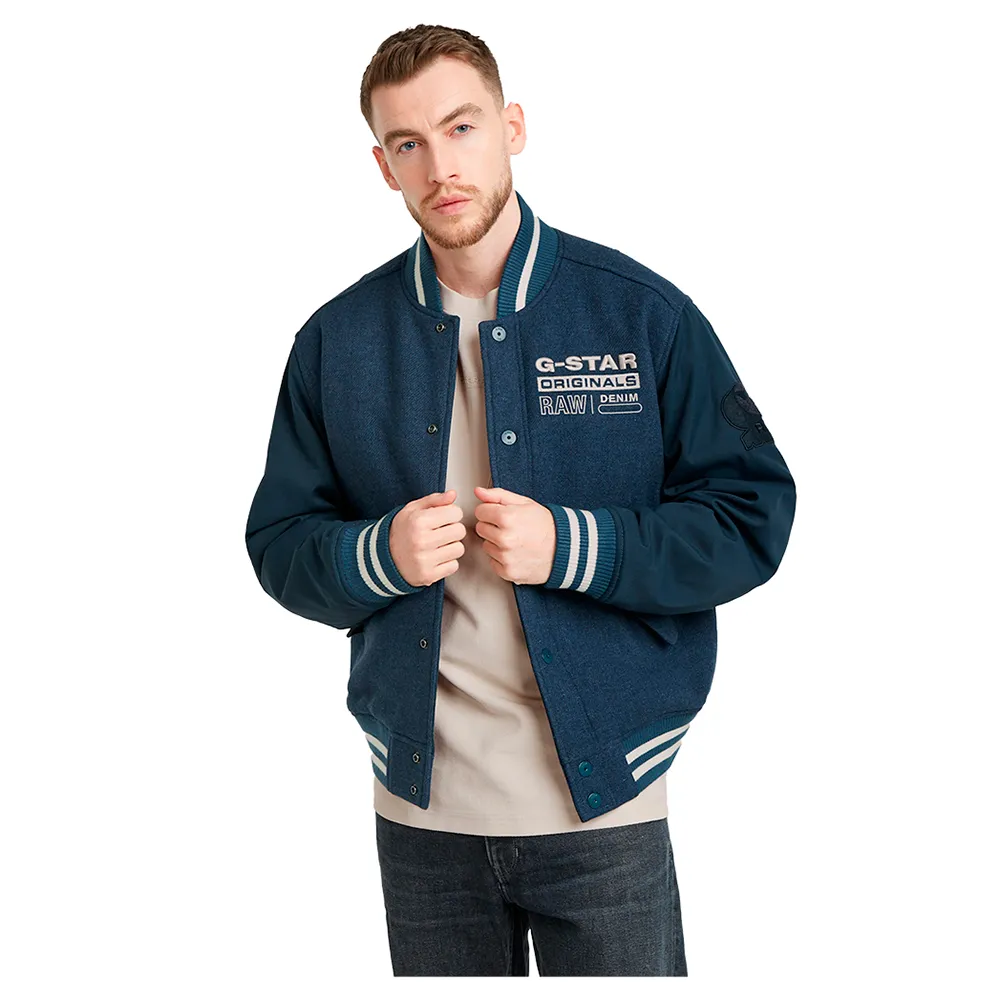 G-Star Varsity Wool bomber jacket Blue | Dressinn