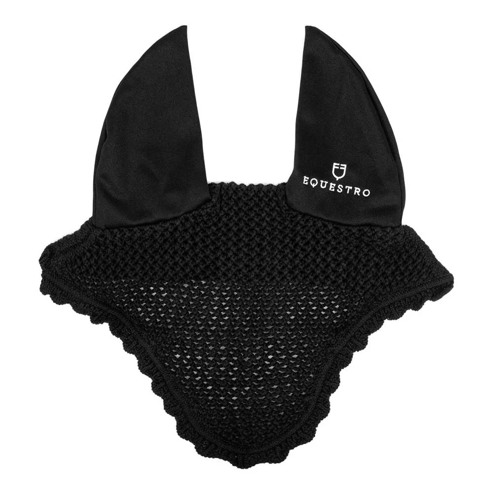 Equestro Knitted horse ear bonnet Black | Horse Riding