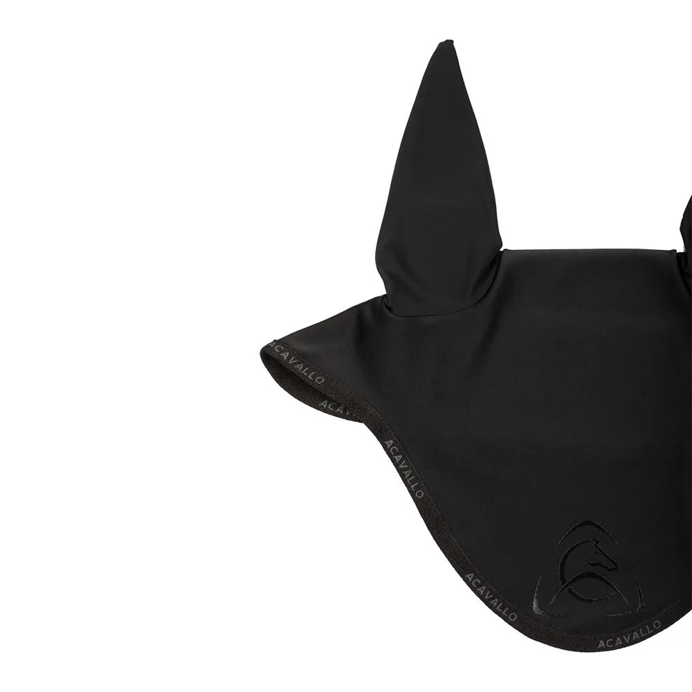 Acavallo Lycra horse ear bonnet Black | Horse Riding