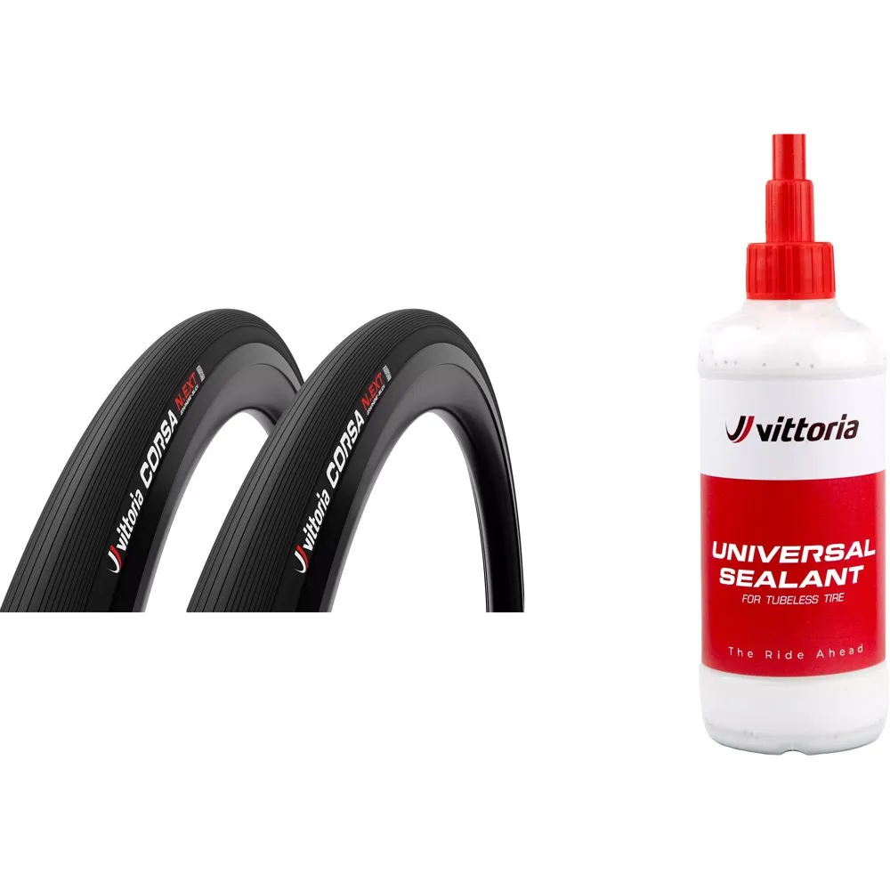 Vittoria Pneu de estrada 2x Corsa N.Ext Tubeless 700C x 28 80ml| Bikeinn