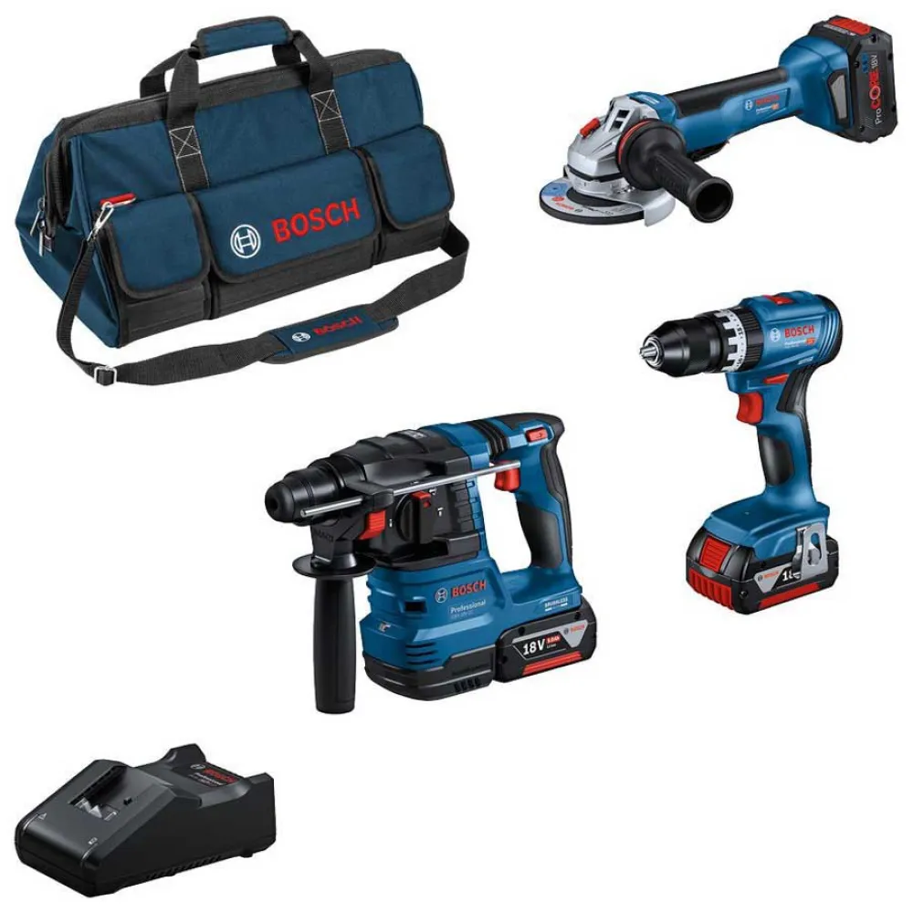 Bosch PT Hammer drill combo kit Black | Bricoinn