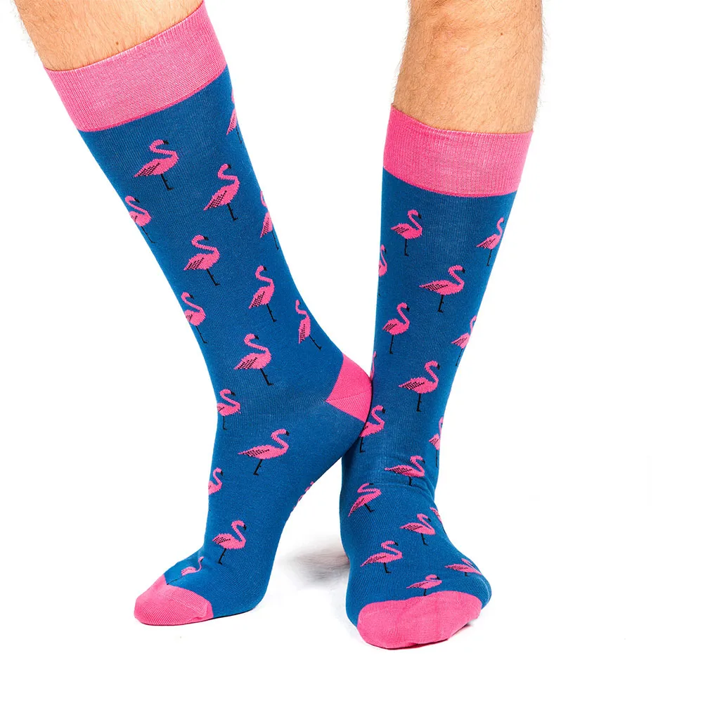 Jimmy lion Flamingo crew socks Blue | Dressinn