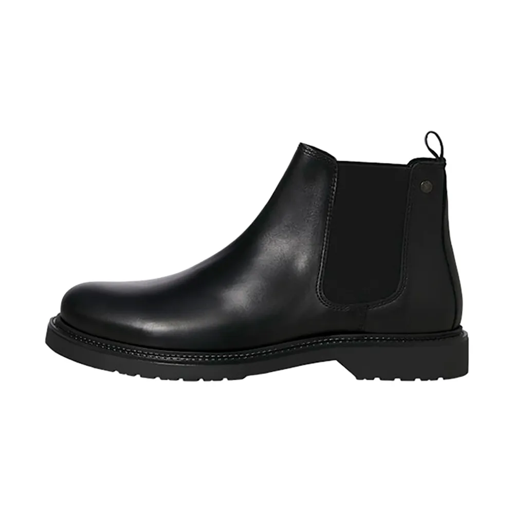 Jack & jones Vauxhall Leather Chelsea boots Black | Dressinn