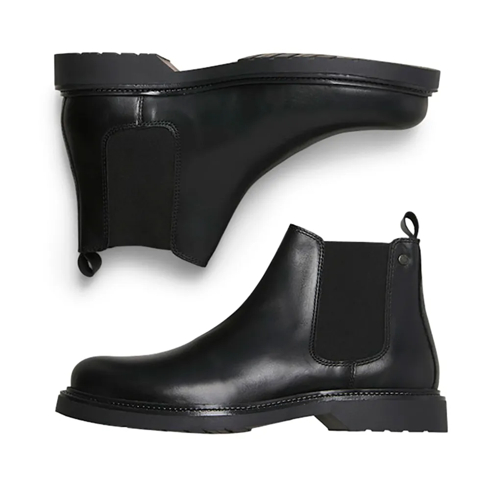 Jack & jones Vauxhall Leather Chelsea boots Black | Dressinn