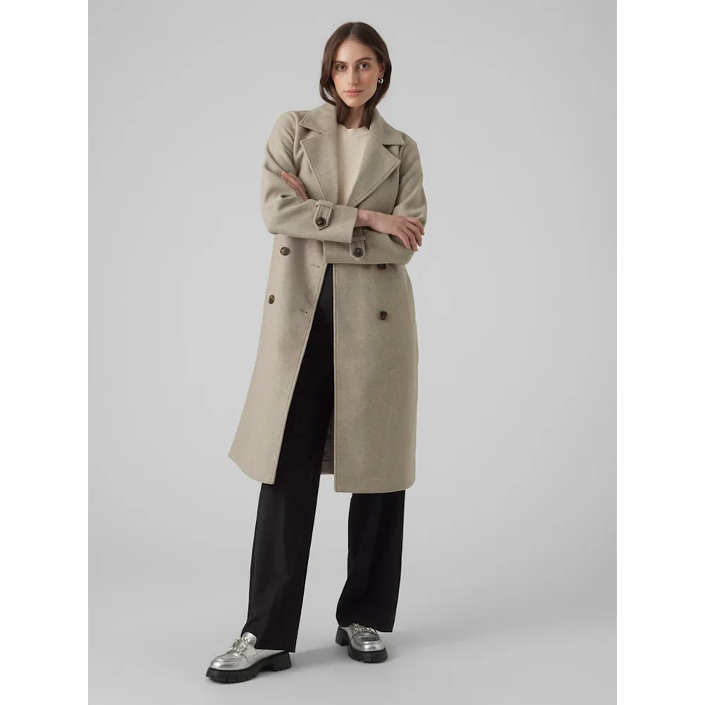 Vero moda Fortunevega Long coat Beige | Dressinn
