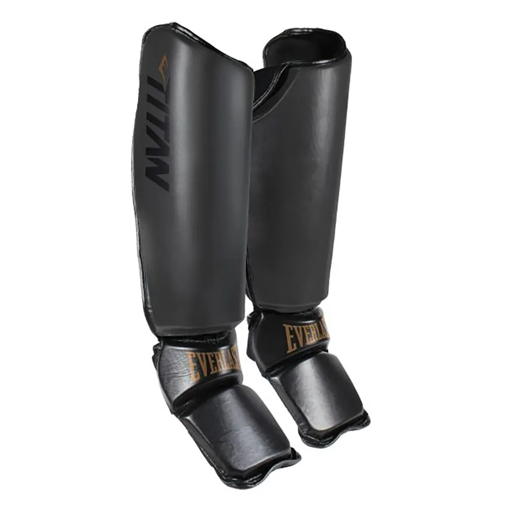 Everlast Titan pro instep shin guards Black | Traininn